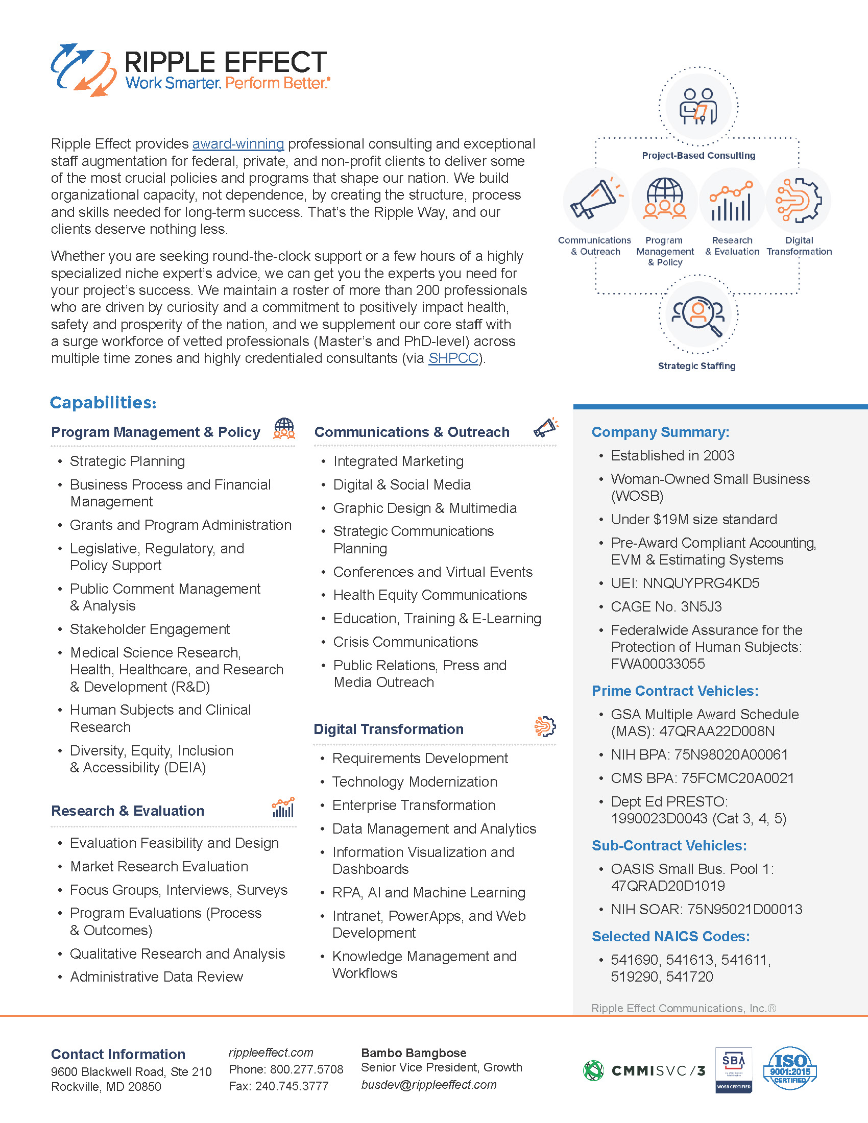 Capabilities Statements | Ripple Effect