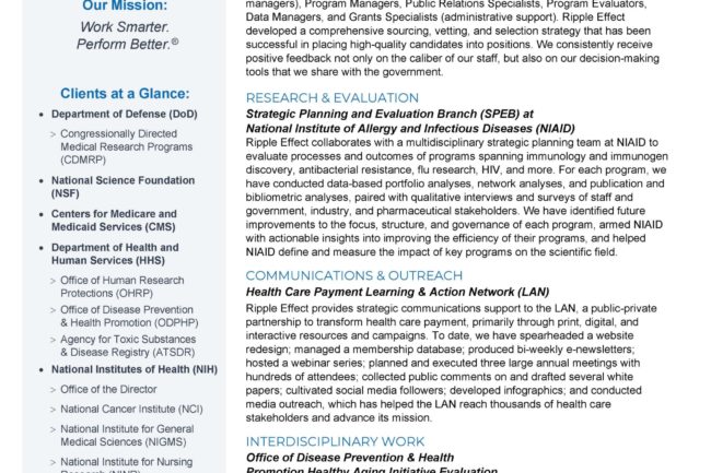 Capabilities Statement | Ripple Effect