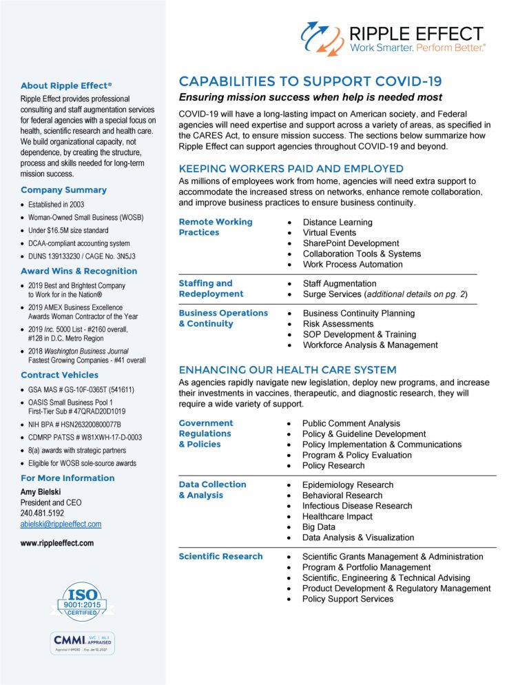 Capabilities Statements | Ripple Effect