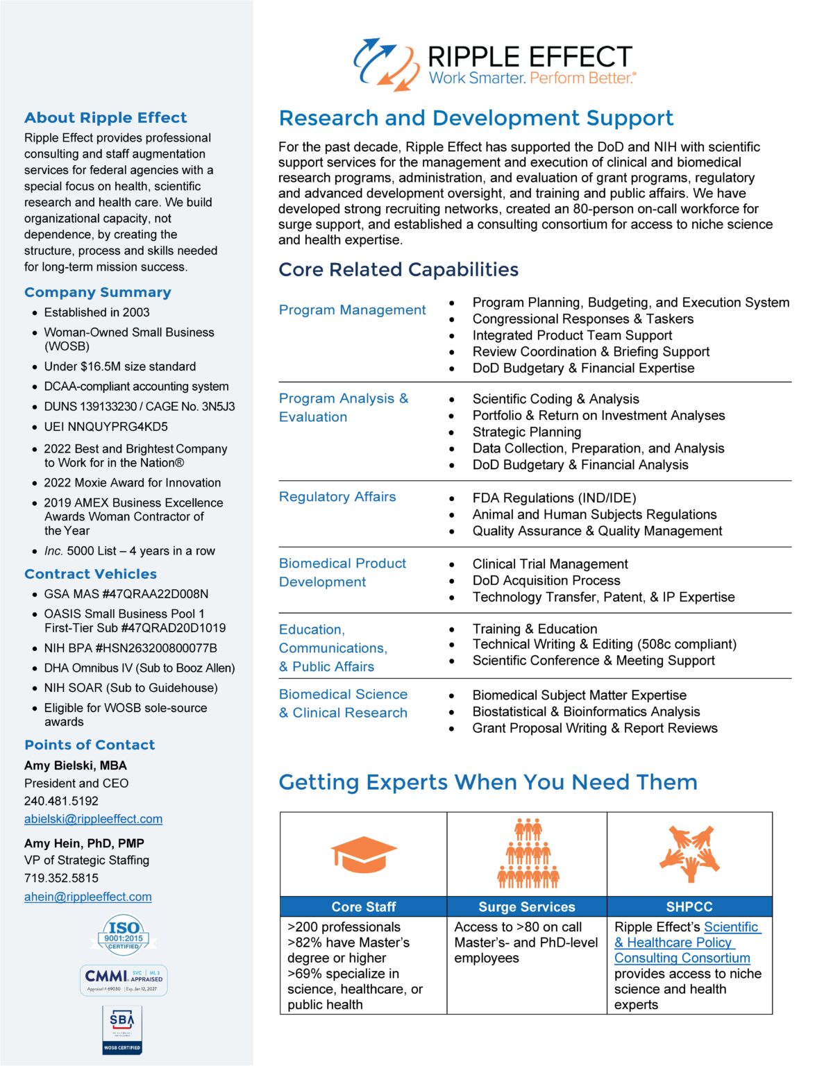 Capabilities Statements | Ripple Effect